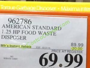 American Standard 1.25 HP Food Waste Disposer – CostcoChaser