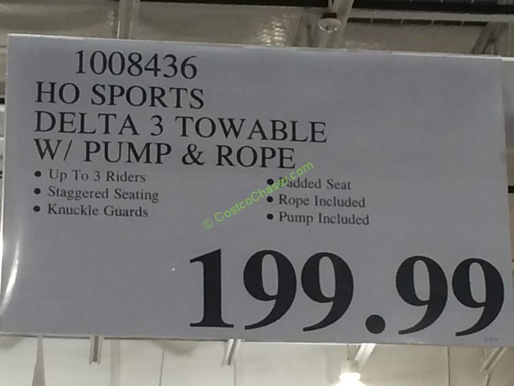 HO Sports Delta 3 Towable with Pump & Rope – Costco Chaser