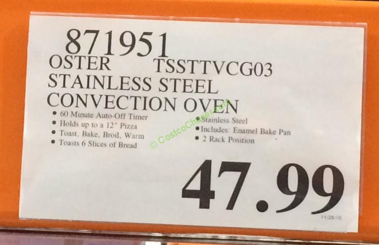 costco-871951-Oster-6-Slice-Convection-Countertop-Oven-tag – Costco Chaser