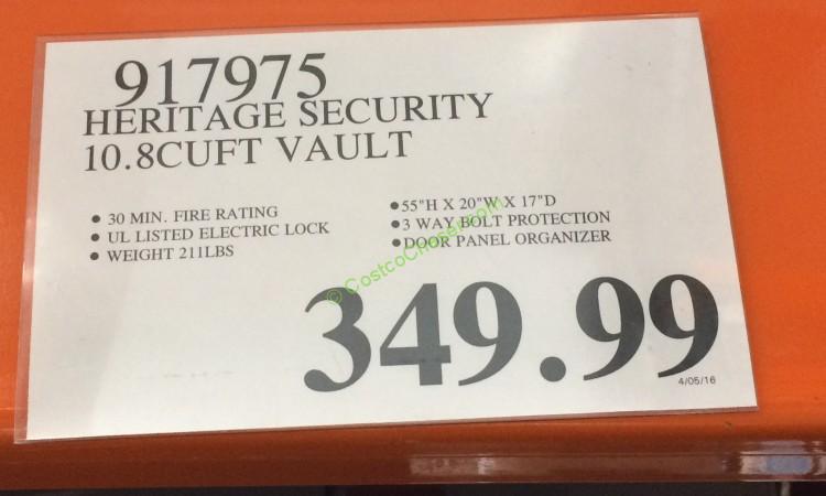 Heritage Security 10.8 CuFt Safe – Costco Chaser