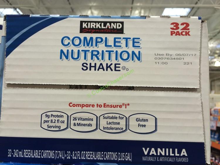 Kirkland Signature Complete Nutrition Vanilla Shake 32PK/ 8.2 OZ ...