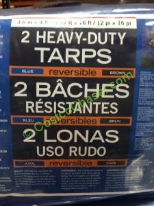 12 ‘ X 16’ Heavy Duty Reversible Tarp Blue/ Blown 2 Pack – Costco Chaser