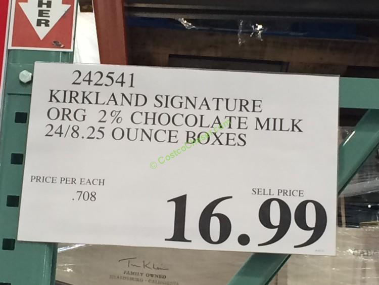 Kirkland Signature Organic 2% Chocolate Milk 24/8.25 Ounce Boxes ...
