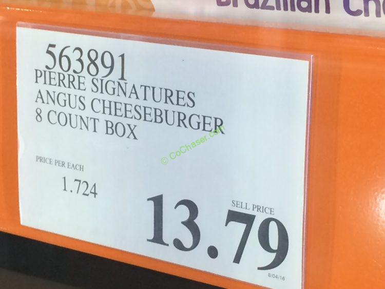 Pierre Signatures Angus Cheeseburger 8 Count Box – CostcoChaser
