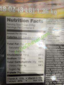 Costco-992437-Kirkland-Signature-Sausage-Beef-Lasagna-chart – CostcoChaser