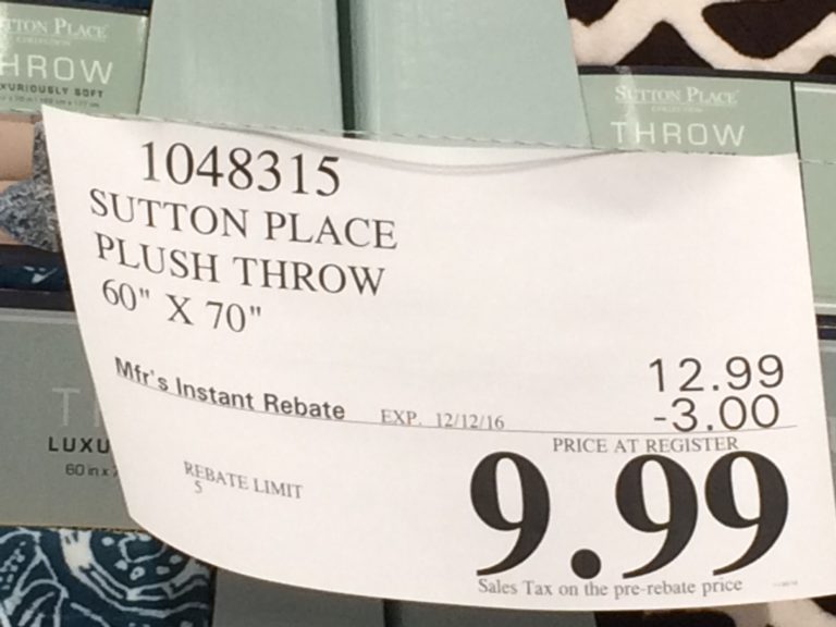 Sutton Place Plush Throw 60” X 70” – CostcoChaser