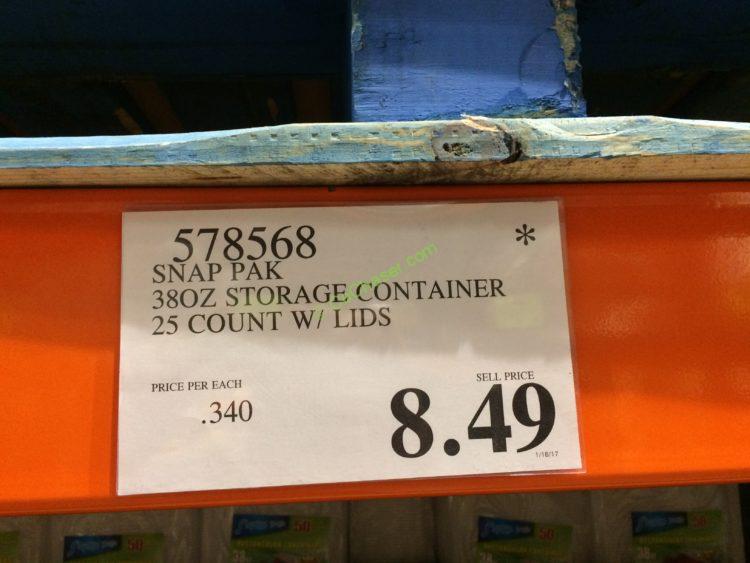 Snap Pak 38 oz Storage Container 25 Count with Lids – CostcoChaser