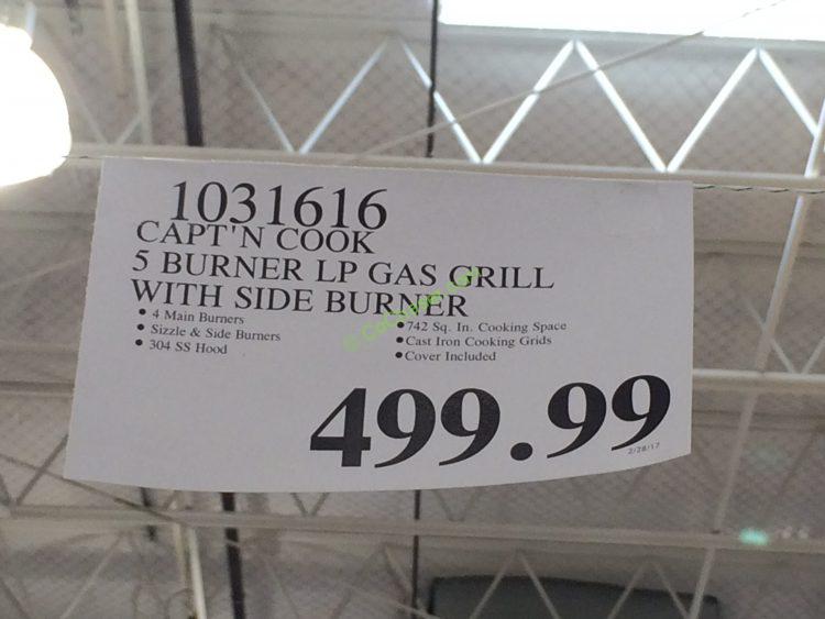 Capt N Cook 5-Burner LP Gas Grill with Side Burner – CostcoChaser