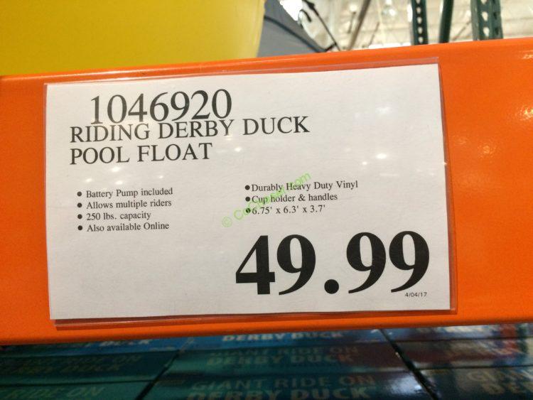 Costco-1046920-Riding-Derby-Duck-Pool-Float-tag – Costco Chaser