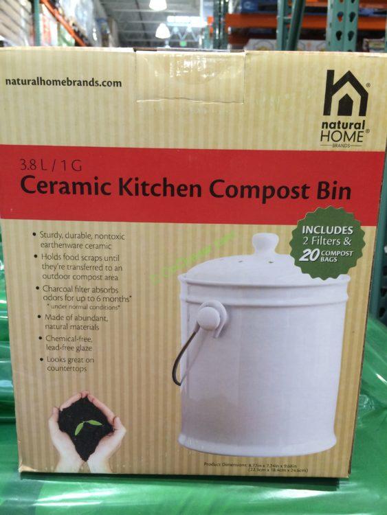 Natural Home Ceramic Kitchen Compost Bin – Costco Chaser
