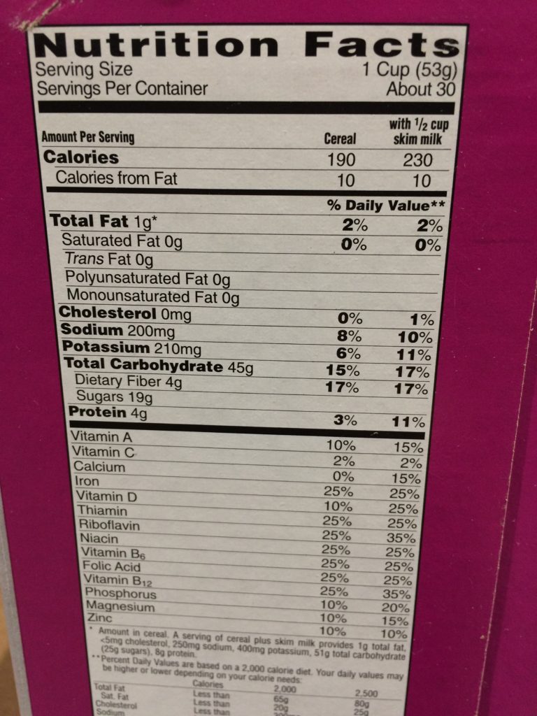 Costco-388513-Kellogg’s-Raisin-Bran-Crunch-chart – CostcoChaser
