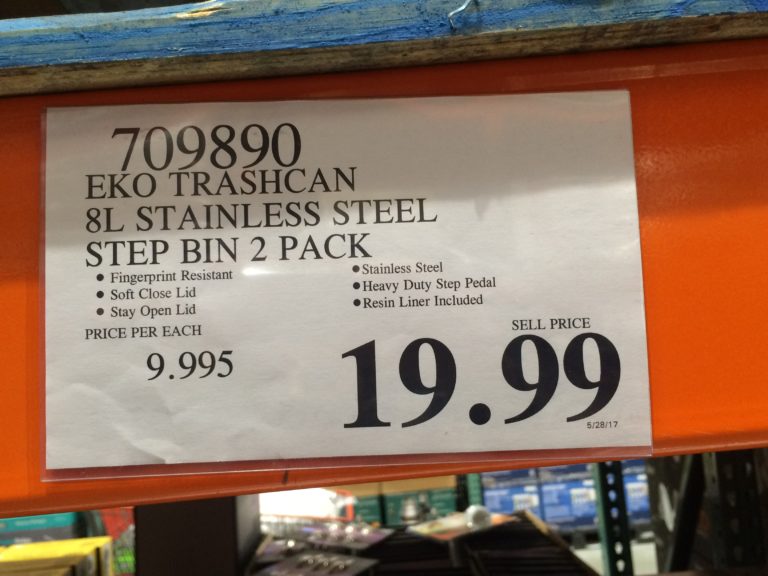 Costco-709890-Sensible-Eco-Lliving-8L-Stainless-Steel-Step-Trash-Can ...