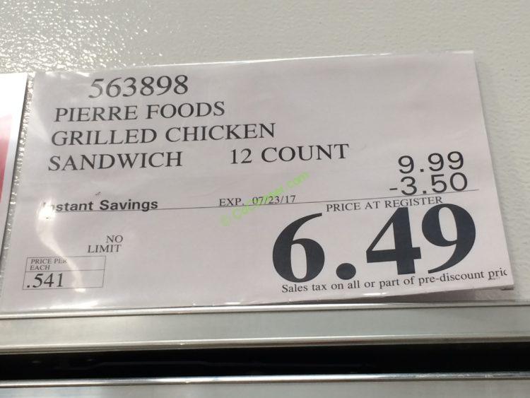 Costco-563898-Pierre-Foods-Grilled-Chicken-Sandwich-tag – Costco Chaser