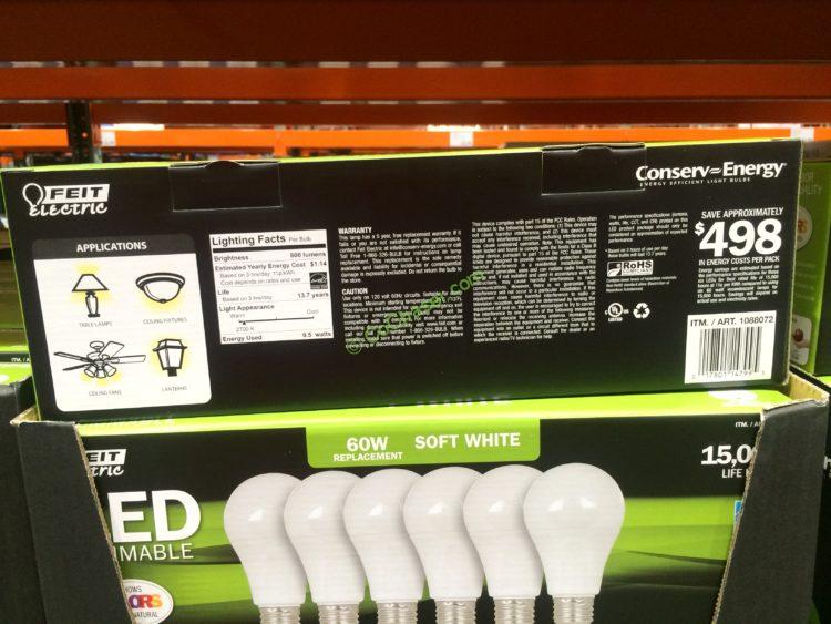 Feit Electric LED 60W Replacement 6 Pack – CostcoChaser