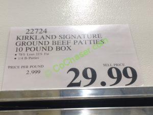 Kirkland Signature Ground Beef Patties 10 Pound Box – Costco Chaser