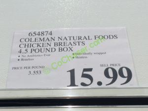 Coleman Natural Foods Chicken Breasts 4.5 Pound Box – Costco Chaser