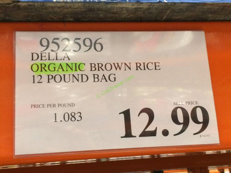 Costco-952596-Della-Organic-Brown –Rice-tag – Costco Chaser