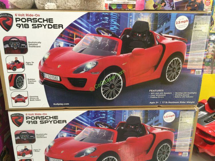 Rollplay 6V Porsche 918 Spyder Ride On – CostcoChaser