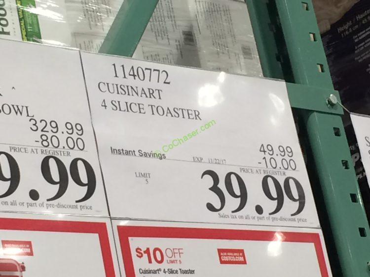 Costco-1140772-Cuisinart-4-Slice-Toaster-tag – Costco Chaser