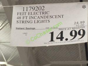 Feit Electric 48 Ft Incandescent String Lights, Model#72115 – Costco Chaser