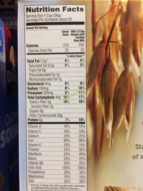 Quaker Toasted Oatmeal Square 58 Ounce Box – CostcoChaser