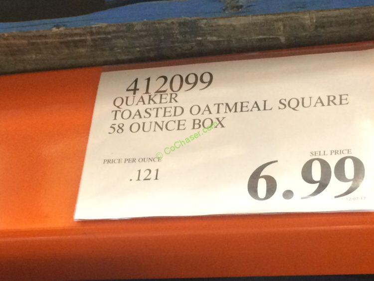 Quaker Toasted Oatmeal Square 58 Ounce Box – CostcoChaser