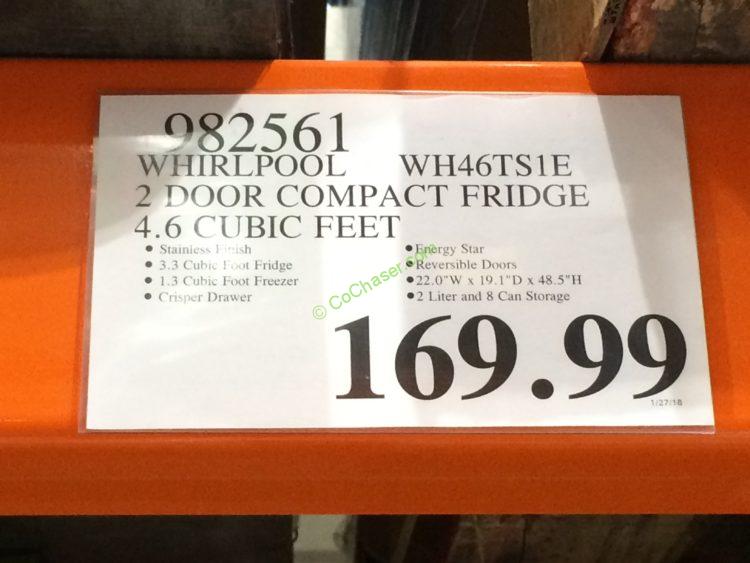 Costco-982561-Whirlpool-2-Door-Compact-Fridge-tag – Costco Chaser