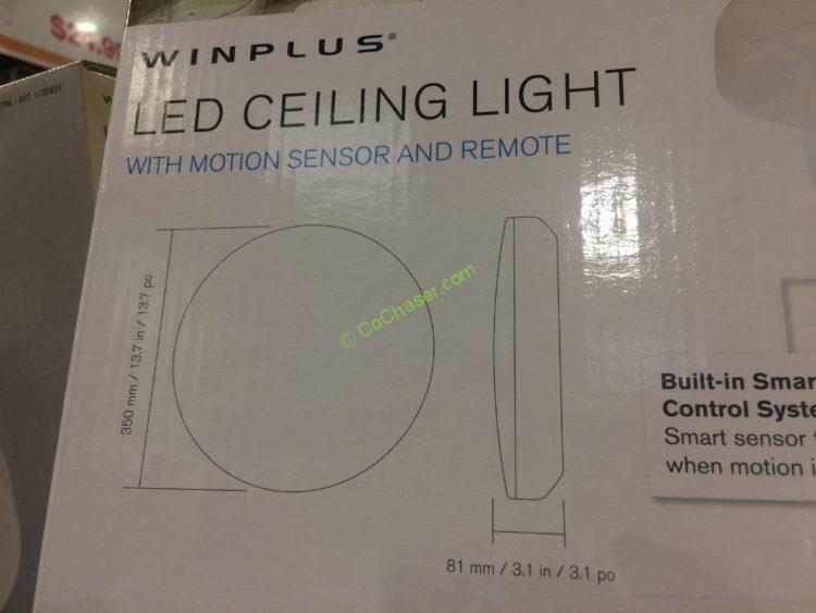 Winplus Led Ceiling Light With Smart Motion Sensor And Remote | Shelly ...
