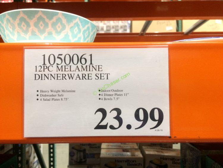Costco-1050061-12PC- Melamine-Dinnerware-Set-tag – Costco Chaser
