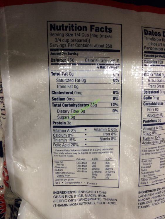 Costco-145588-Blue-Ribbon-Long-Grain-Rice-chart – Costco Chaser
