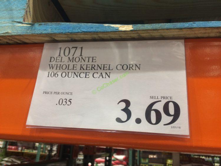 Costco-1071- DEL-Monte-Whole-Kernel-Corn-tag – CostcoChaser