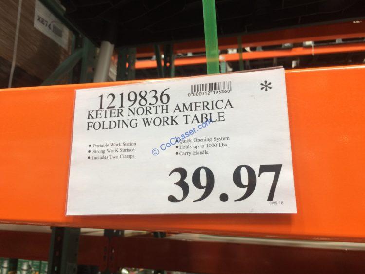 Costco-1219836-Keter-North-America-Folding –Work-Table-tag – Costco Chaser
