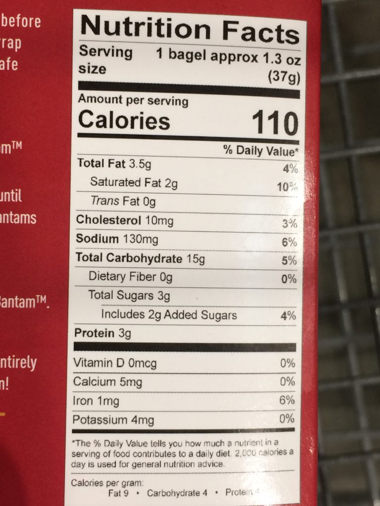 Costco-1267460-Bantam-Bagels- Cinnamon –Sugar-Bagels-chart – CostcoChaser