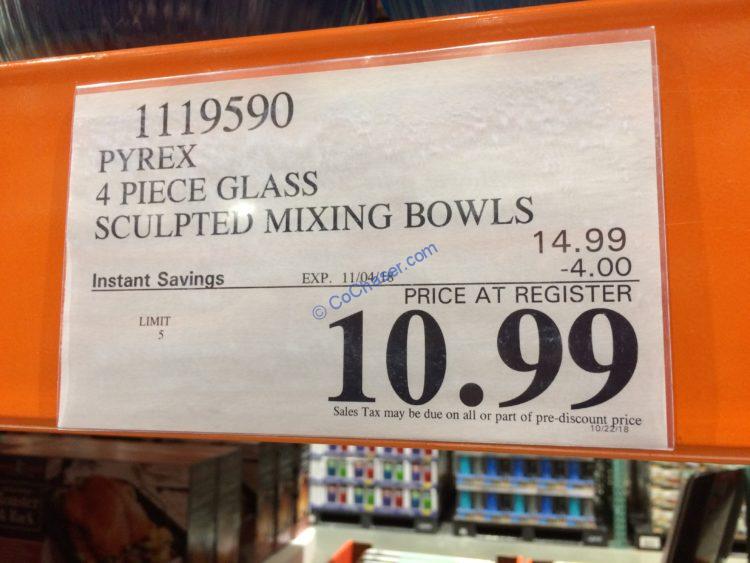 Costco-1119590-Pyrex-4PC-Glass-Sculpted-Mixing-Bowls-tag – Costco Chaser