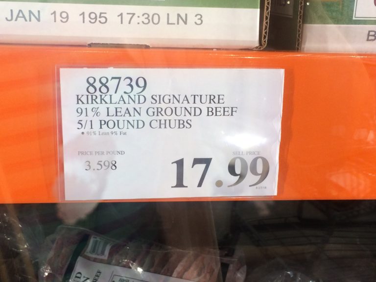 Costco-88739-Kirkland-Signature-91- Lean-Ground-Beef-tag – CostcoChaser