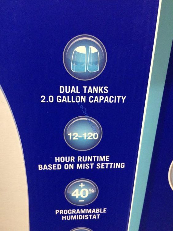 HoMedics Ultrasonic Humidifier with Dual Tanks – Costco Chaser