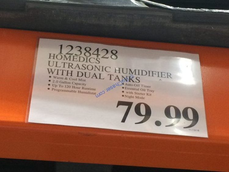 HoMedics Ultrasonic Humidifier with Dual Tanks – Costco Chaser