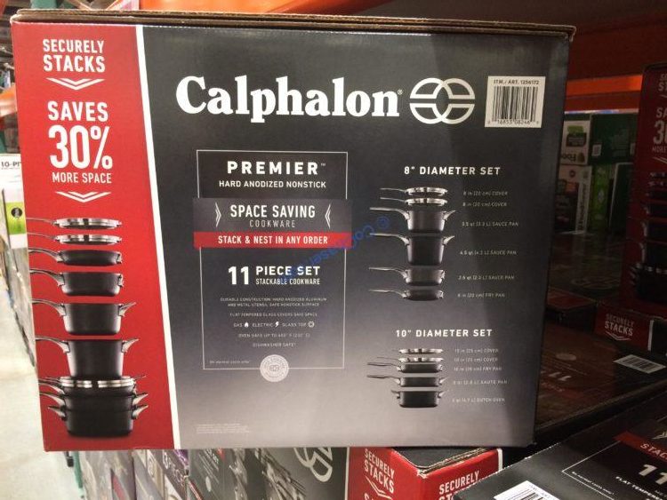 Calphalon Premier 11-piece Space Saving Cookware Set – CostcoChaser