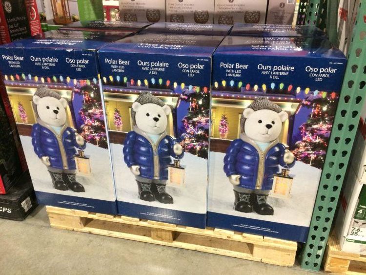 Polar Bear Greeter with LED Lantern – CostcoChaser