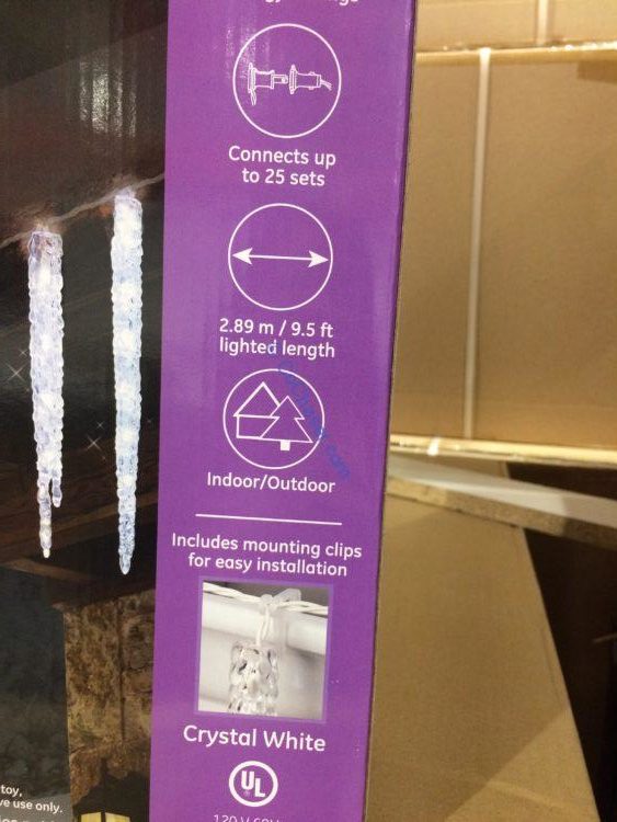 GE 20CT LED Molded Icicle Lights – CostcoChaser