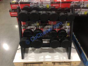 CAP Barbell 200 LB. Dumbbell Set Horizontal Rack, Model# SDR6BS-200R3C ...