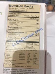 Costco-724733-Lilly-B-Orgaic-Bean-Burrito-chart – CostcoChaser