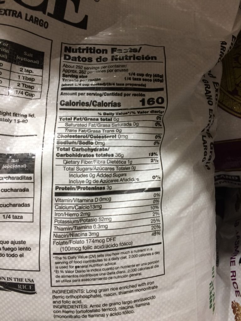 Costco-1296566-White-Emerald-Long-Grain-Rice-chart – CostcoChaser