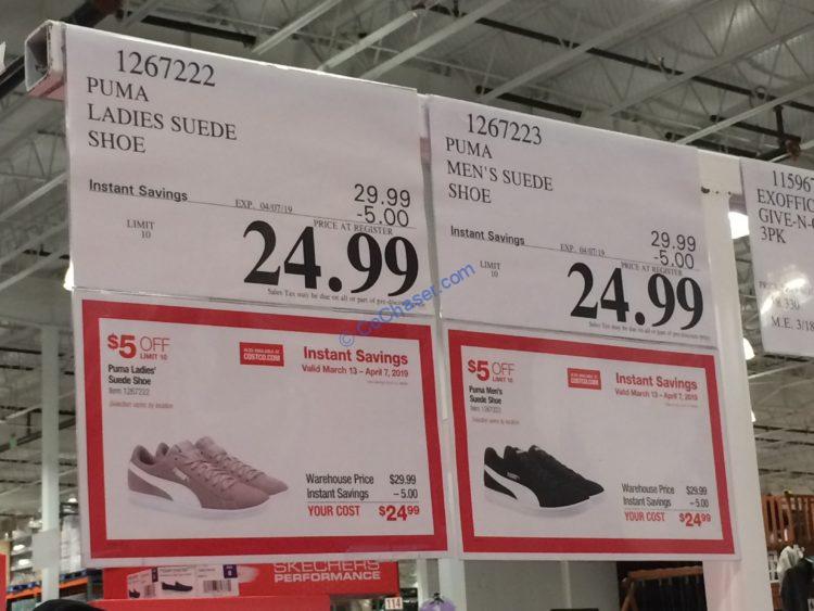 Costco-1267222-1267223-PUMA-Ladies-Vikky-Suede-Shoe-tag – Costco Chaser