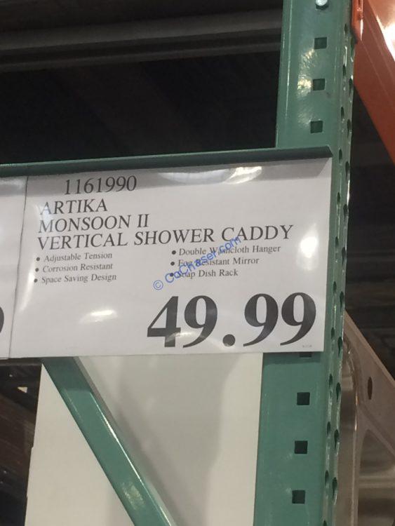 Costco-1161990-Artika-MonsoonII –Vertical-Shower-Caddy-tag – Costco Chaser