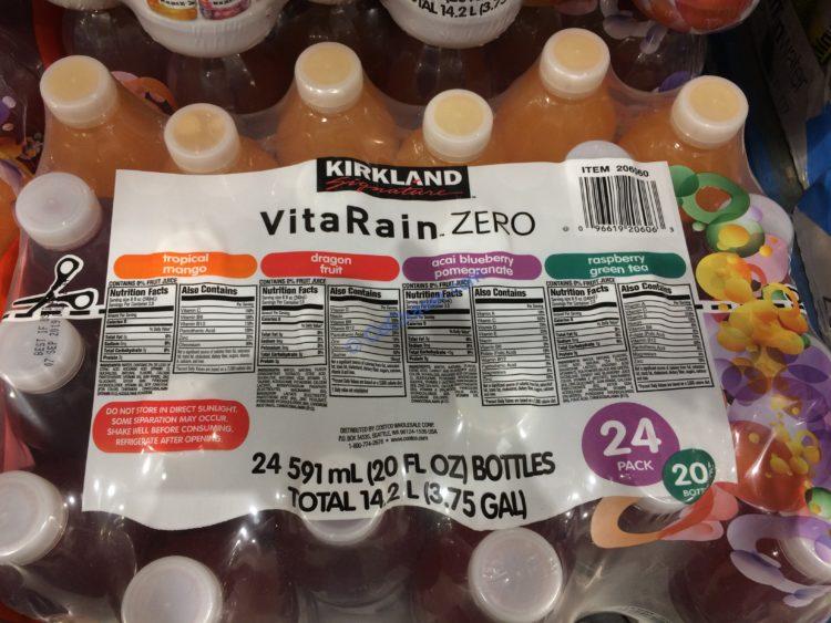 Kirkland Signature Vita Rain Variety Pack 24/20 Ounce Bottles ...