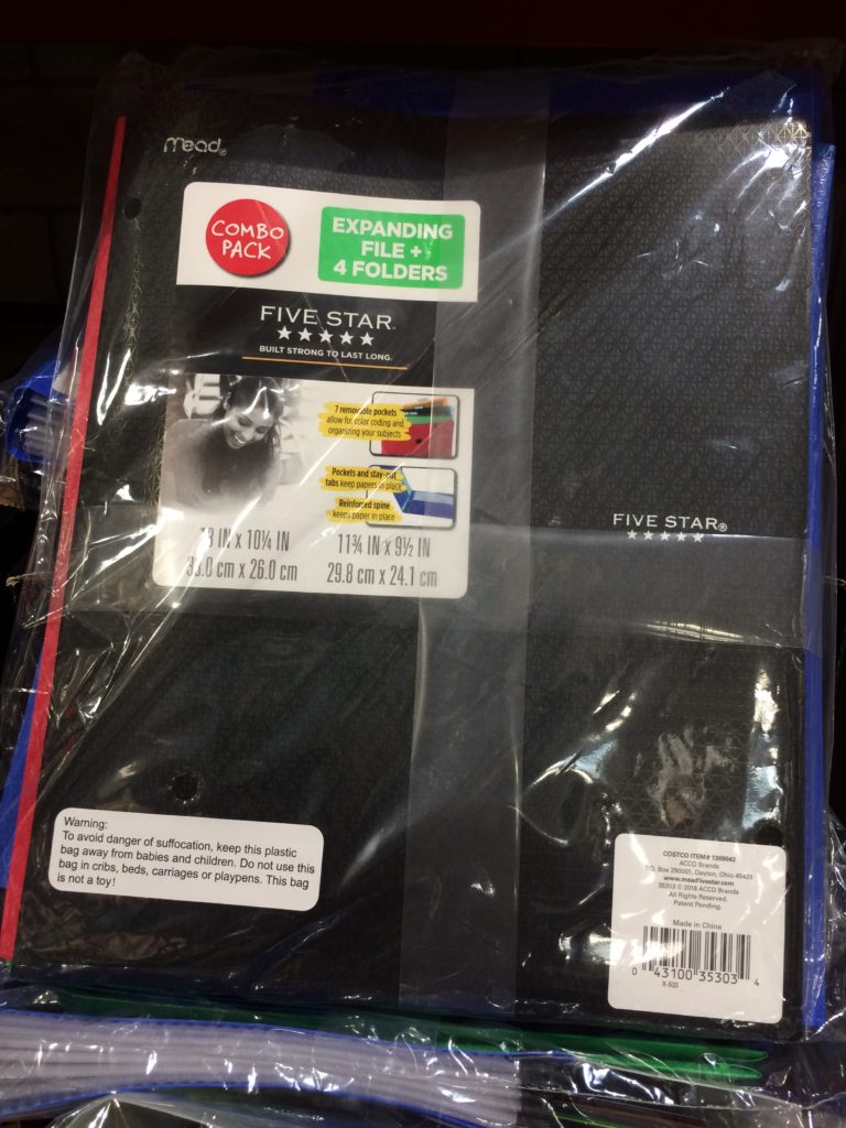 Five Star Expanding File with Four Folders – Costco Chaser