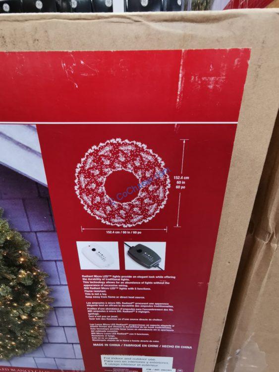 60″ Pre-Lit Micro LED Artificial Wreath – CostcoChaser