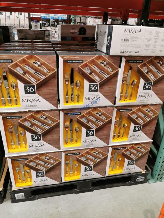 Costco-1352733-Mikasa-Hamilton-36 Piece-Flatware-Set-with-Caddy-all ...