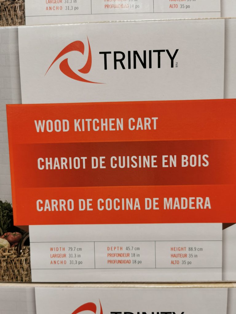Costco 1044715 TRINITY 3 tier Kitchen Cart name CostcoChaser Costco 1044715 TRINITY 3 tier Kitchen Cart name CostcoChaser